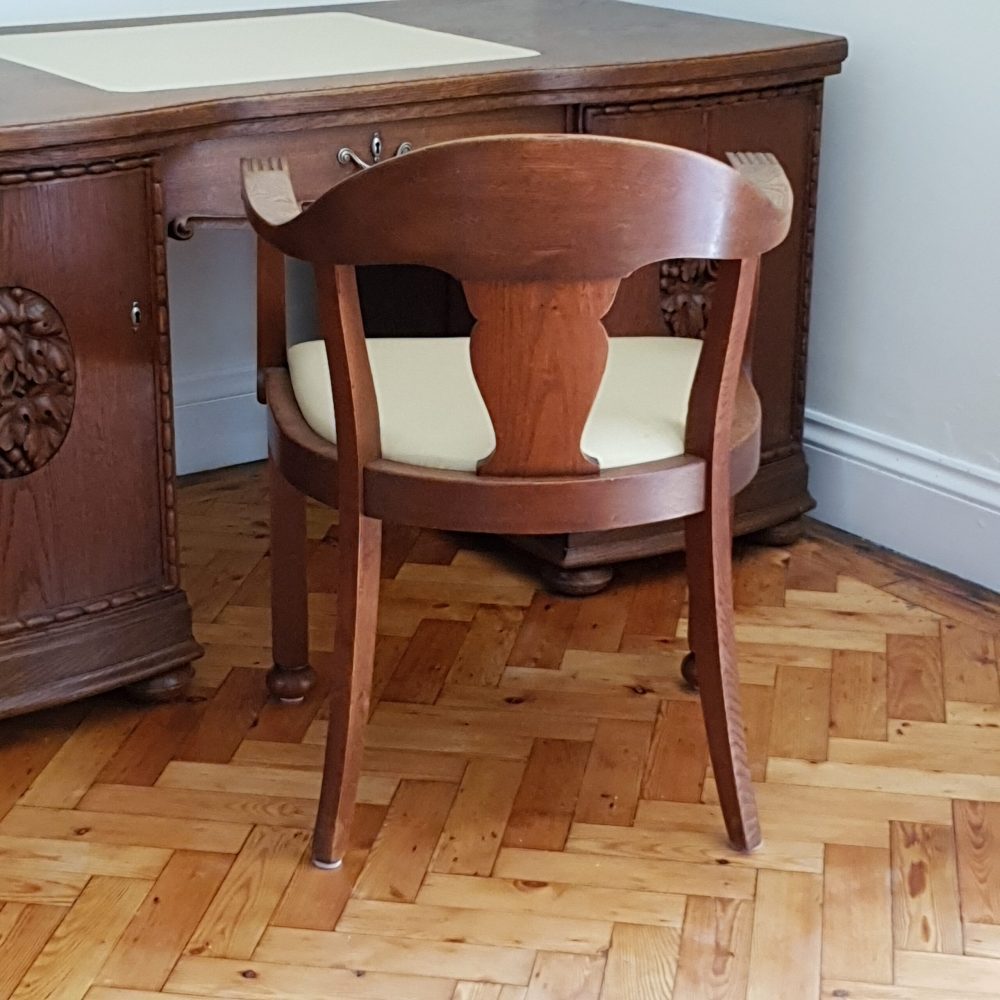 Black Forest Walnut Desk & Chair by Albin May 1920 - DesignerXS